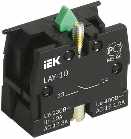 Контактный блок 1з LAY-10 (замыкающий) для серии LAY5 IEK (4шт./уп ...